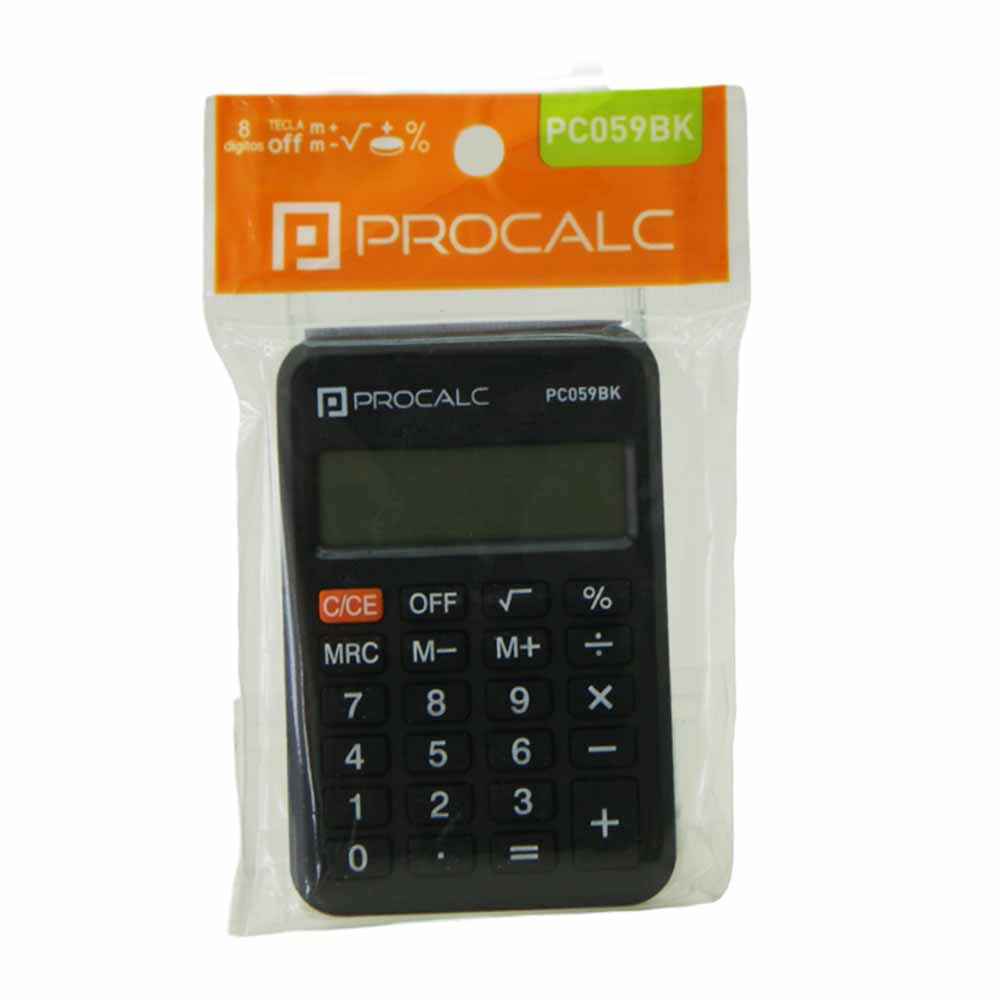 Calculadora Bolso 8 Dígitos PC059BK 7878 Procalc - UN - Atacado São ...