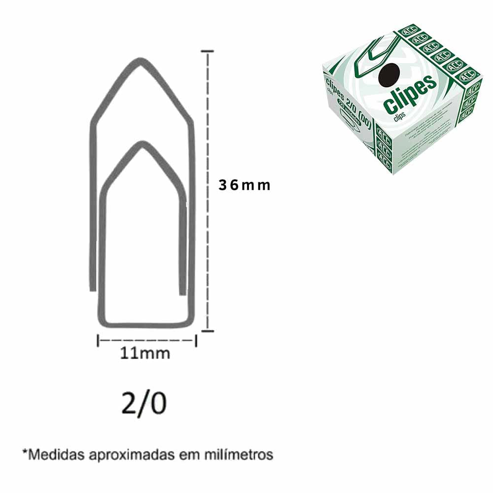 Clips Nº 2/0 Galvanizado 2172 Acc - 725UN - Atacado São Paulo ...