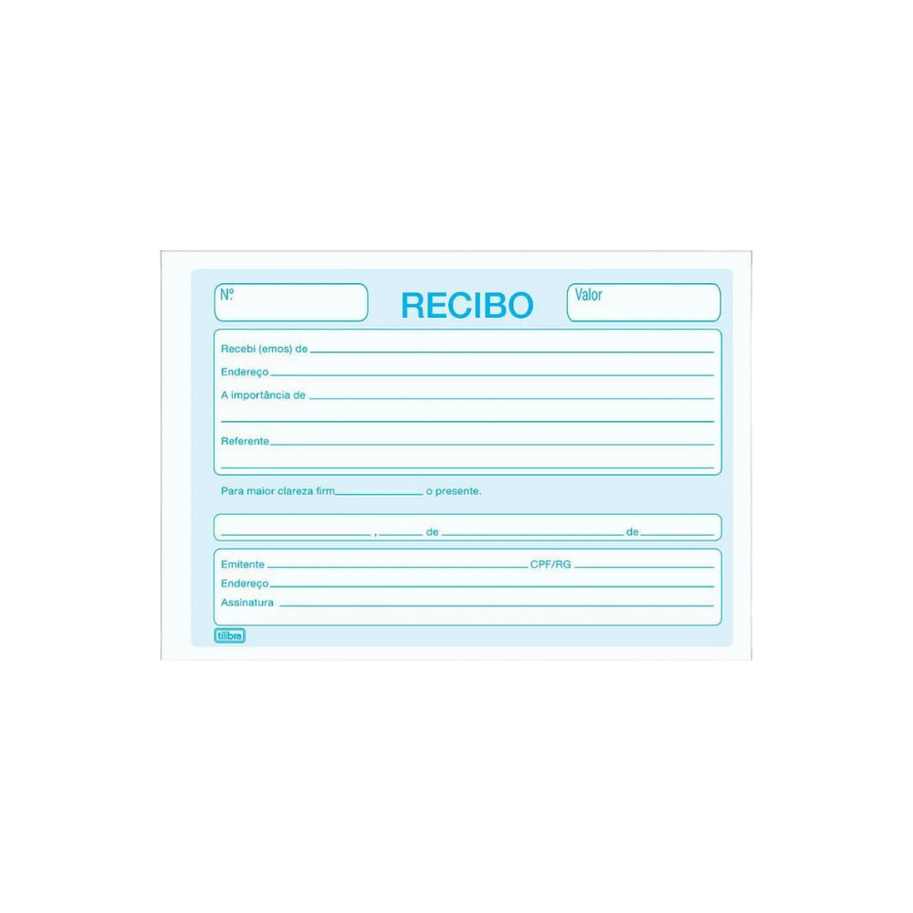 Bloco Recibo Comercial sem Canhoto Pequeno 50 Folhas 5454 Tilibra - BL - Atacado São Paulo ...