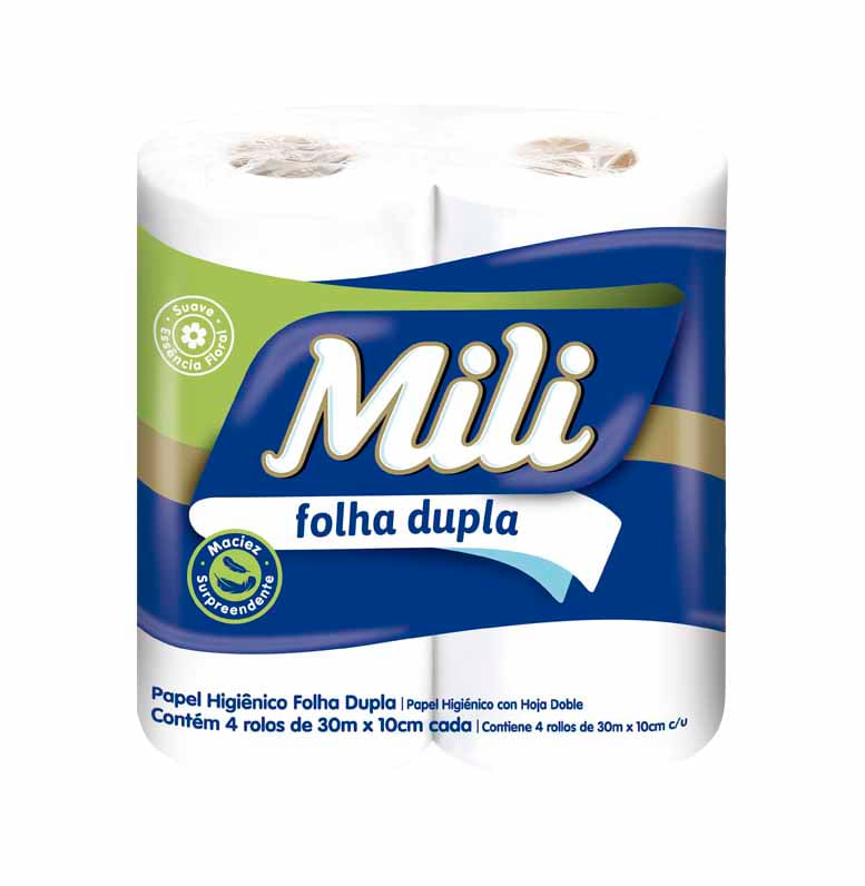 Papel Higiênico Neutro Folha Dupla com 30m 5280 Mili - 4RL - Atacado ...