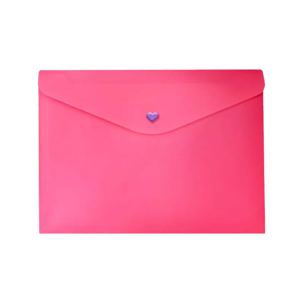 Pasta Envelope com Botão A4 Rosa 0014 Dello - UN - Atacado São Paulo ...