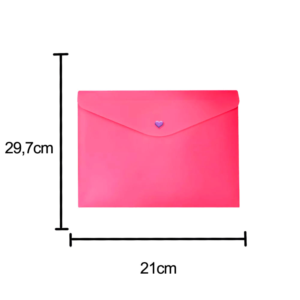Pasta Envelope com Botão A4 Rosa 0014 Dello - UN - Atacado São Paulo ...